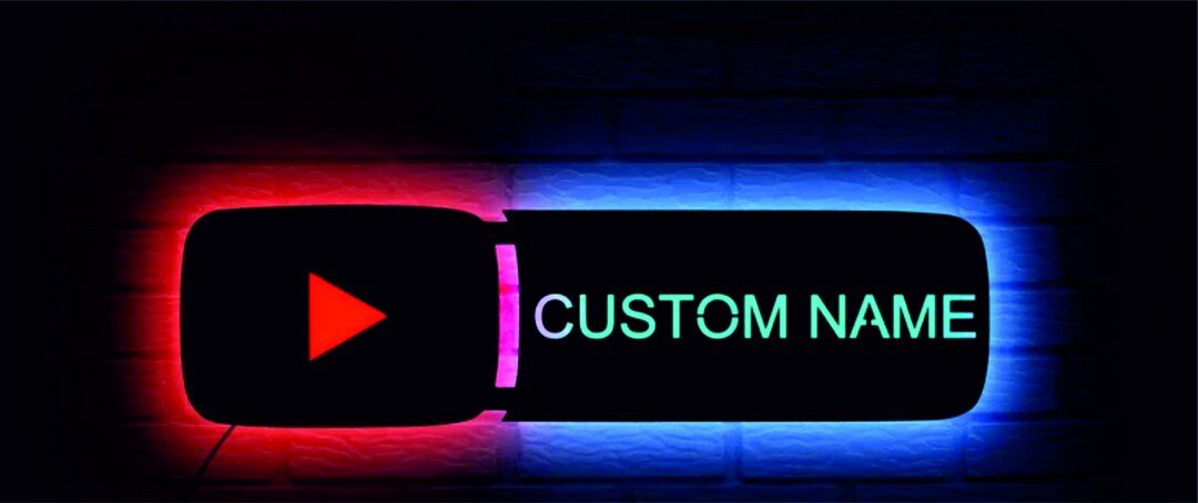 Custom Youtube Channel Decorative Wall Sign - Etsy