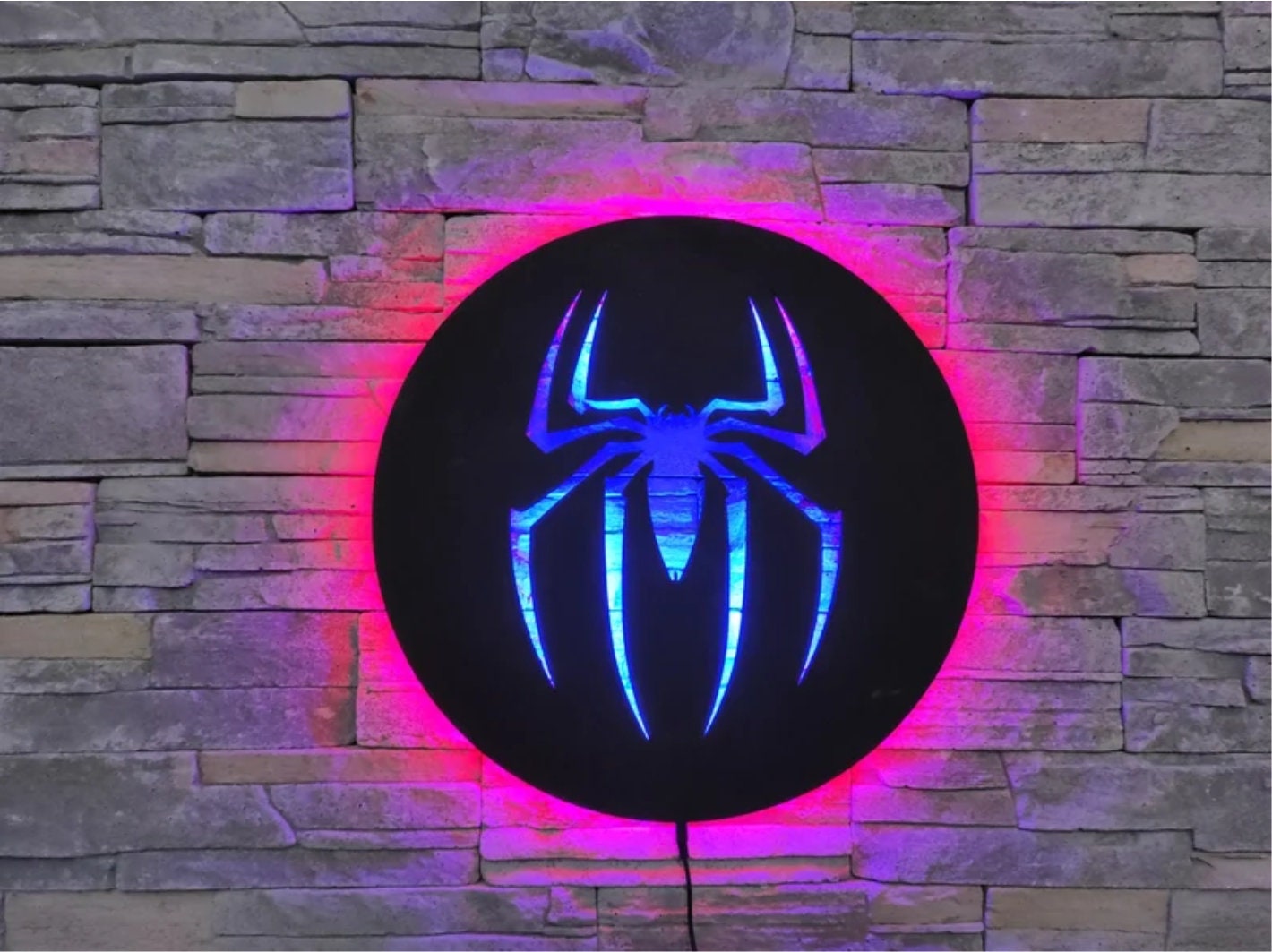 Avengers Spiderman Led Sign Marvel Logo Wall Decor Gift for ...