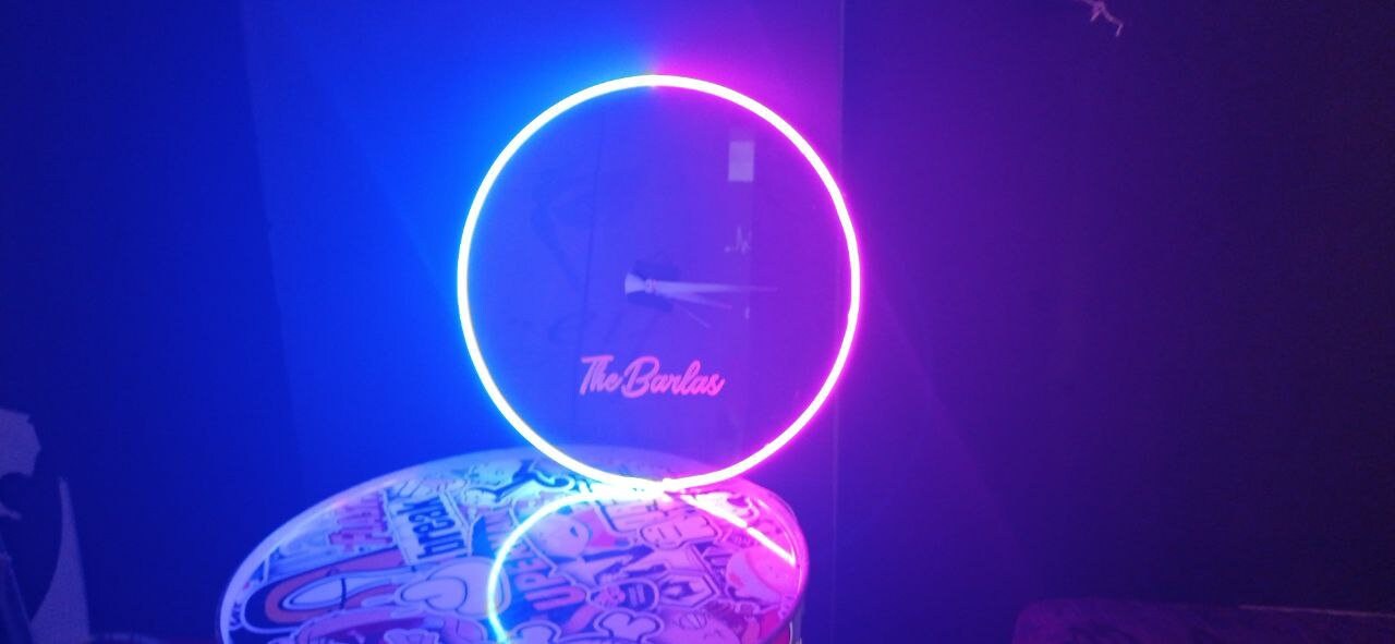 Neon Wall Clock, Modern Wall Clock, Gaming Room Clock, Neon Light ...
