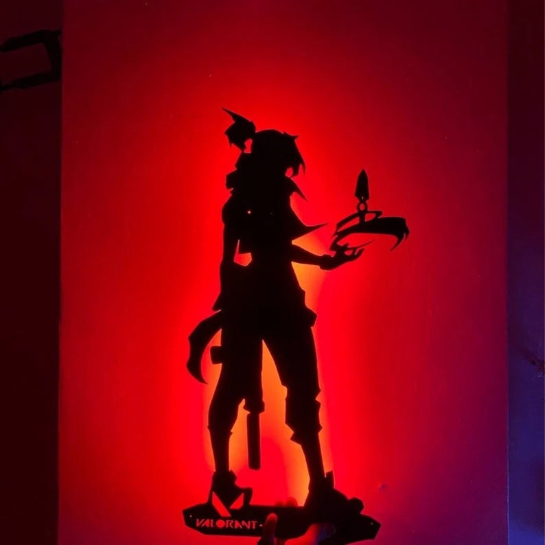 Valorant Jett Led Sign, Wall Decor, Game Room Decor, House Gift, LED ...