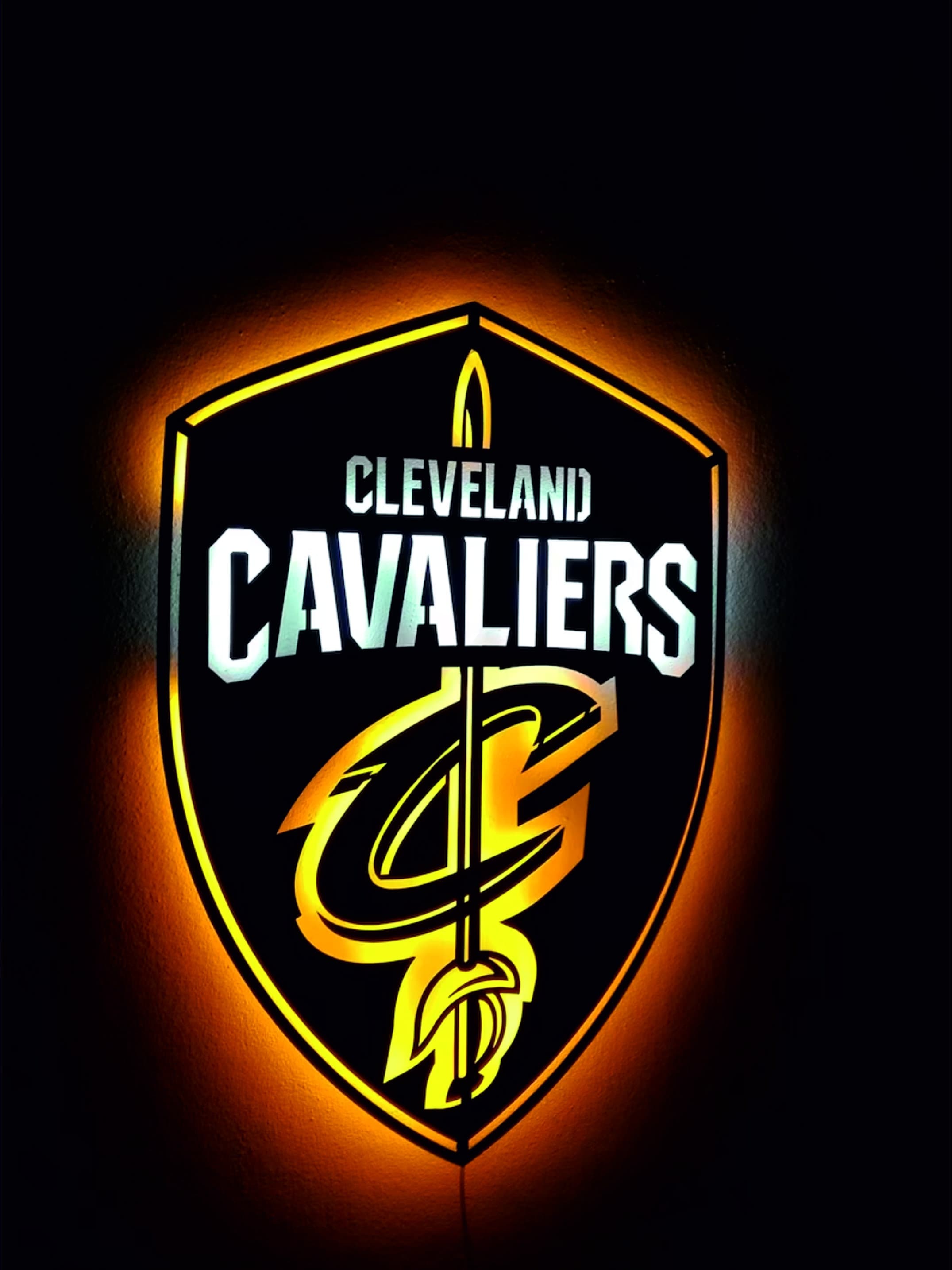 Cleveland Cavaliers Logo, LED Wood Wall Art, Wall Decor, Cleveland ...