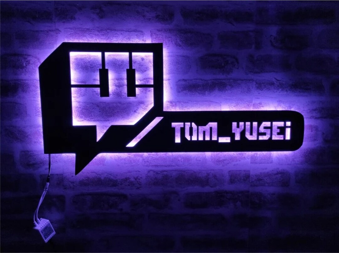Twitch Logo, Twitch Led Sign, Live Stream Room Decor, Personalized ...