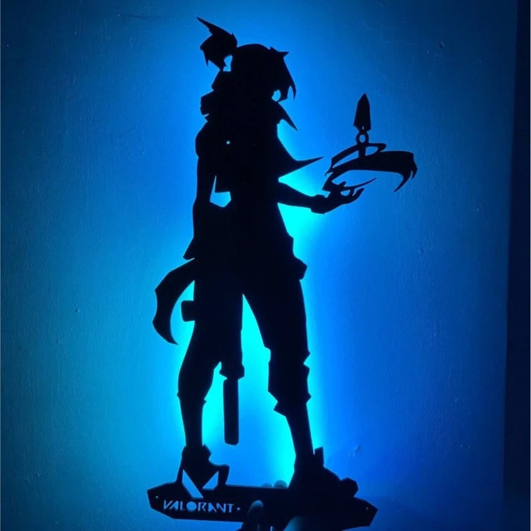 Valorant Jett Led Sign, Wall Decor, Game Room Decor, House Gift, LED ...