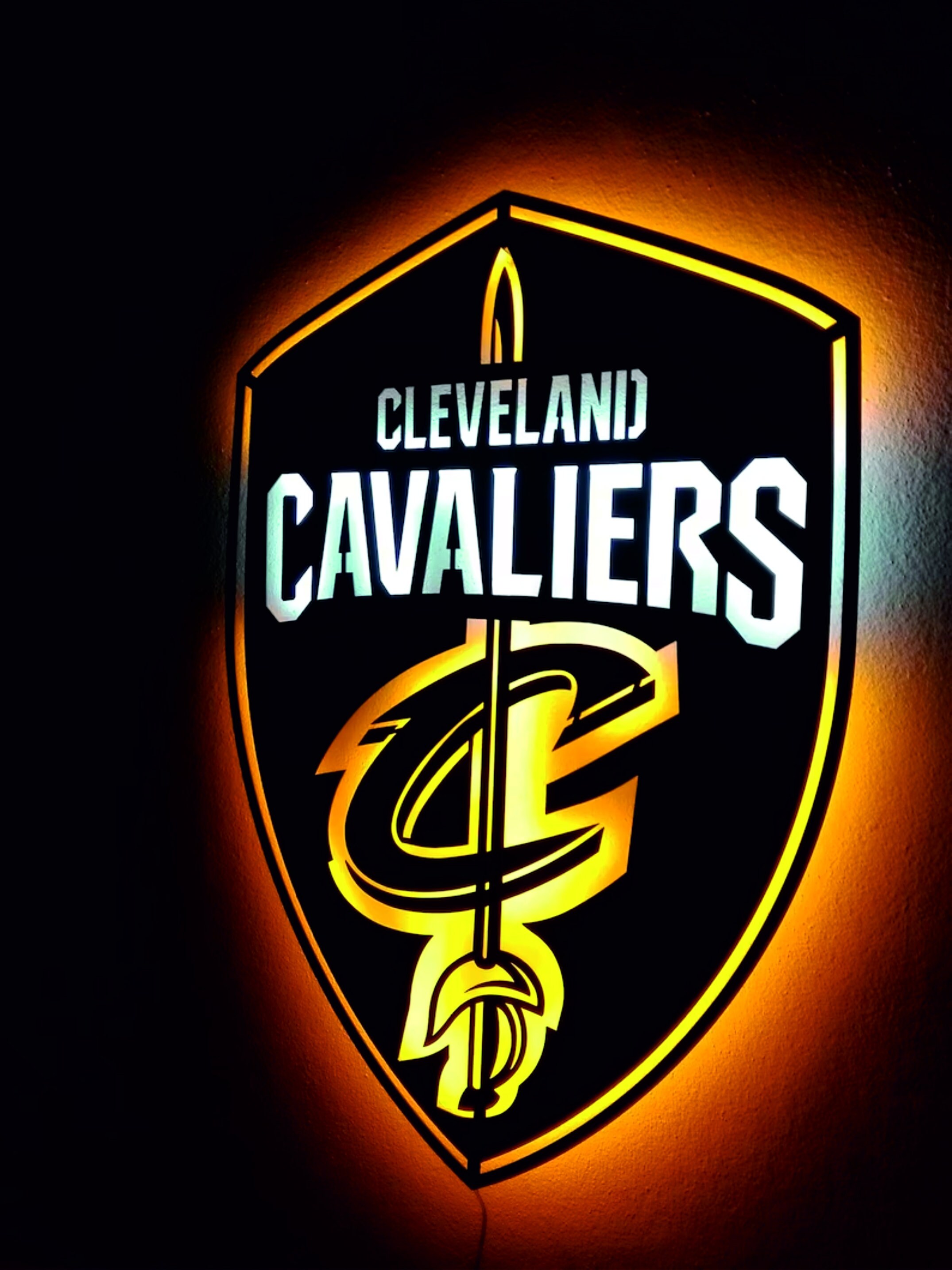 Cleveland Cavaliers Logo, LED Wood Wall Art, Wall Decor, Cleveland ...