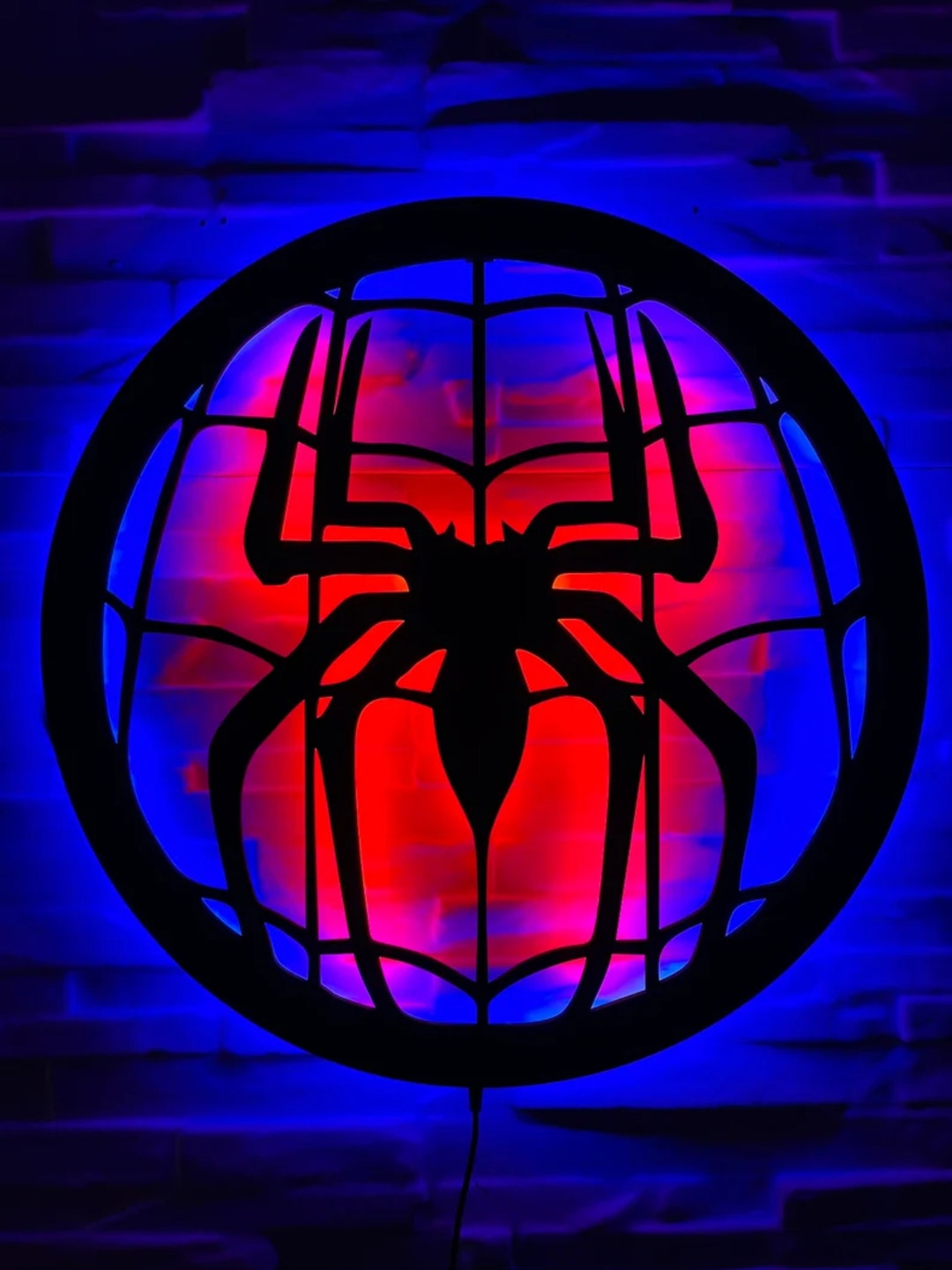 Avengers Spiderman Led Sign Marvel Logo Wall Decor Gift for - Etsy
