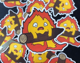 Holographic Calcifer Vinyl Sticker - Etsy