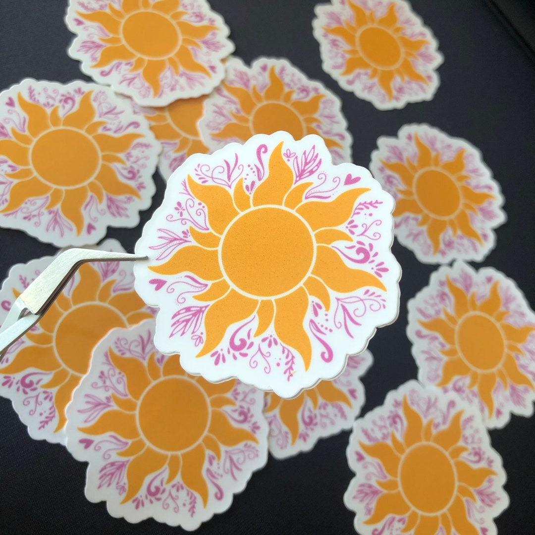 Tangled-inspired Sun Die Cut Vinyl Sticker Water Resistant - Etsy
