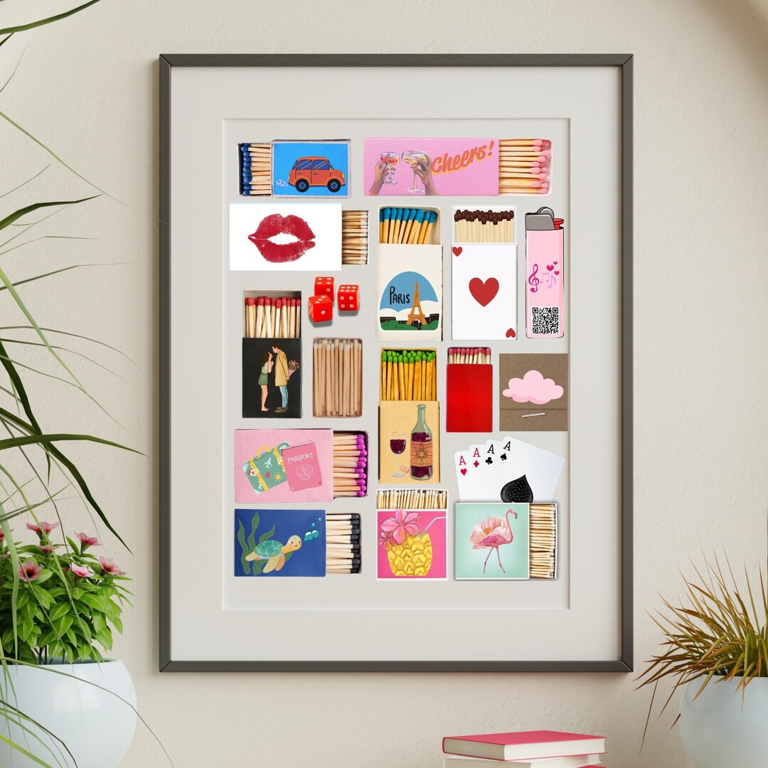Digital Matchbox Template, Canva Editable Matchbook Design, Blank ...