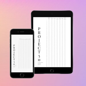 Project 50 | Habit Tracker | Digital Planner | Goodnotes, Notability ...
