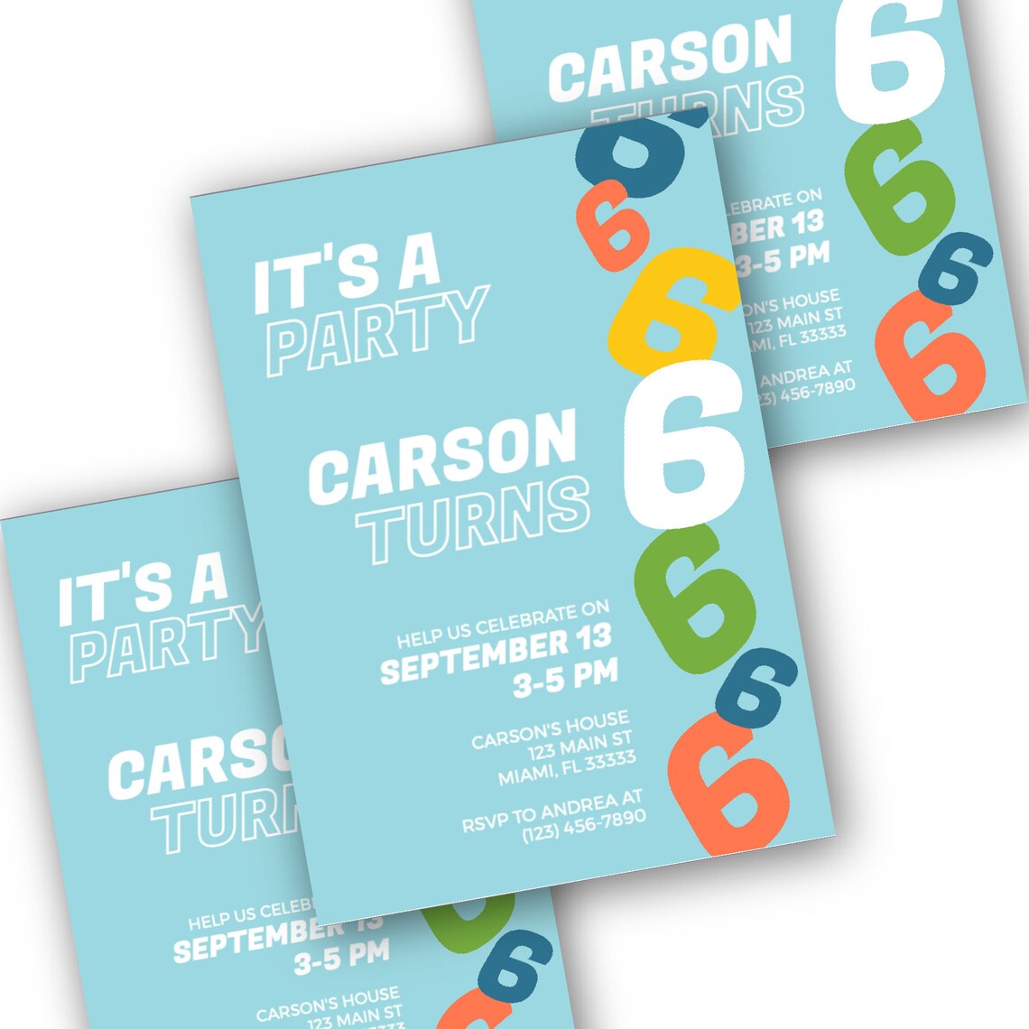 6th Birthday Party Invitation Boy Birthday Party Kid - Etsy