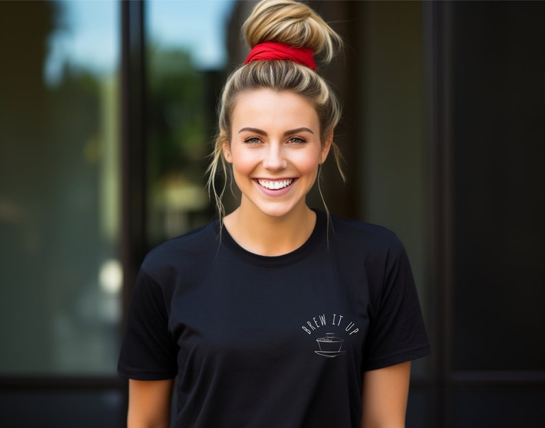 Brew It up White Design Black & Maroon Tea Apparel,tea Addict,tea Lover ...