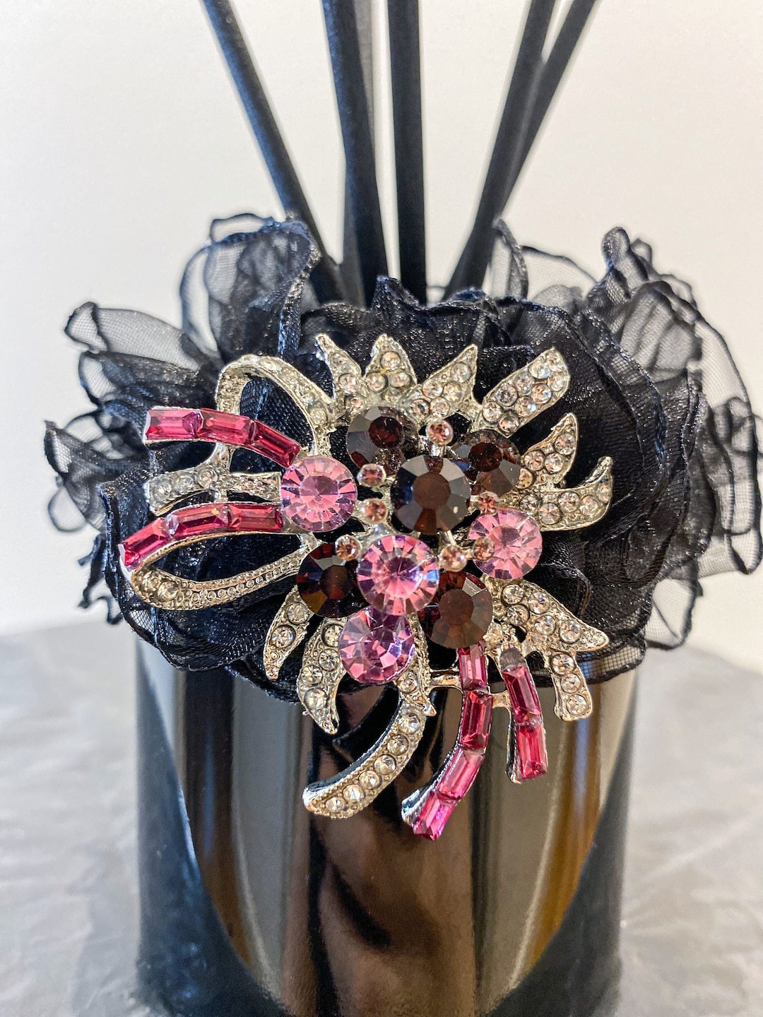 Luxurious Handmade Glass Reed Diffuser Bottle With a Pink - Etsy