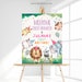 Editable Party Animals Welcome Sign Party Animal Sign Zoo Safari ...