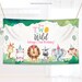 Editable Party Animals Birthday Backdrop Banner Safari Animals Girl ...