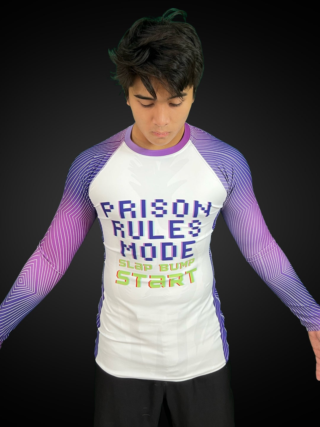 Prison Rules Mode BJJ Long Sleeve Rash Guard for Men - Etsy