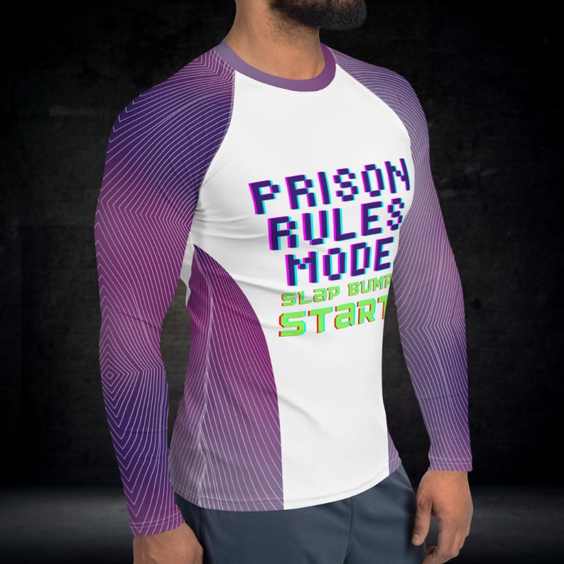 Prison Rules Mode BJJ Long Sleeve Rash Guard for Men - Etsy