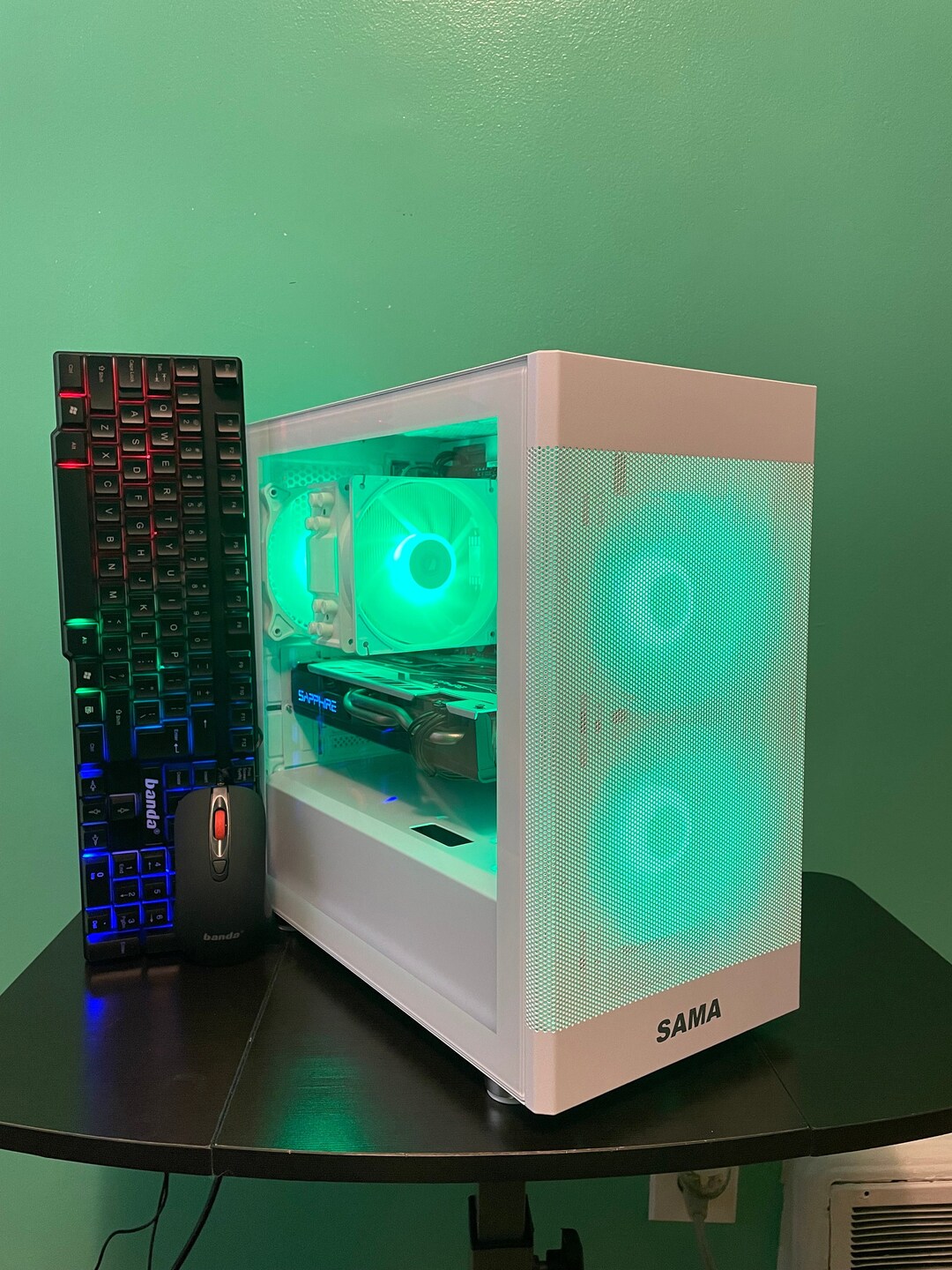 MINT RGB Gaming PC Intel I5 / Amd RX580 / 8GB / 600GB Win 10 Pro Wifi ...