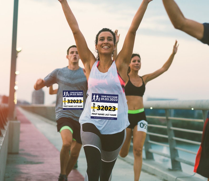 Customizable Race Bib Template | Editable Running Number (canva ...