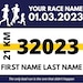 Customizable Race Bib Template | Editable Running Number (canva ...