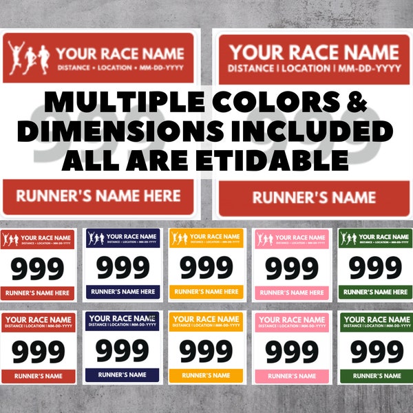 Custom Race Bib - Etsy