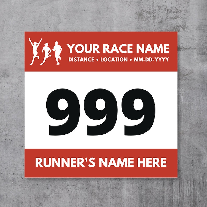 Custom 5k Bib - Etsy