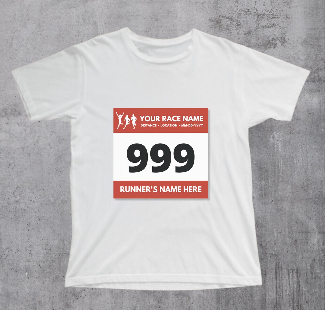 Editable Race Bib Collection 20pcs • Fully Customizable Template ...