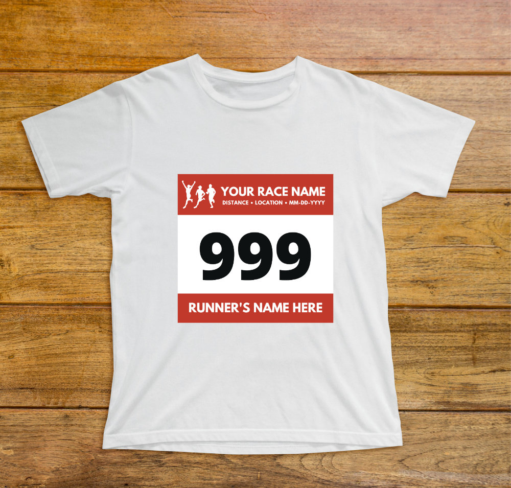 Customizable Race Bib Template • Editable Running Bib (canva Template ...