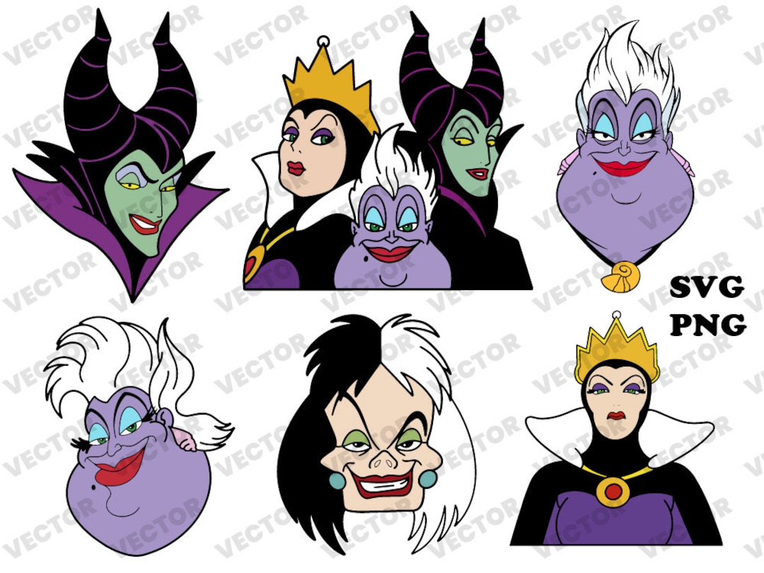 06 Villain's SVG PNG Bundle for Cricut Halloween Vector Clipart - Etsy