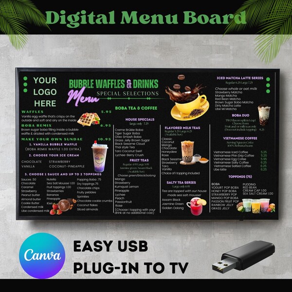 Coffee Menu - Etsy