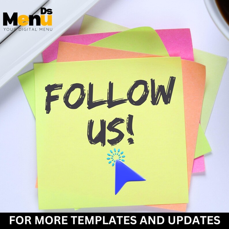 Digital Restaurant Menu Board Template: Editable Canva Design (PDF) - Etsy