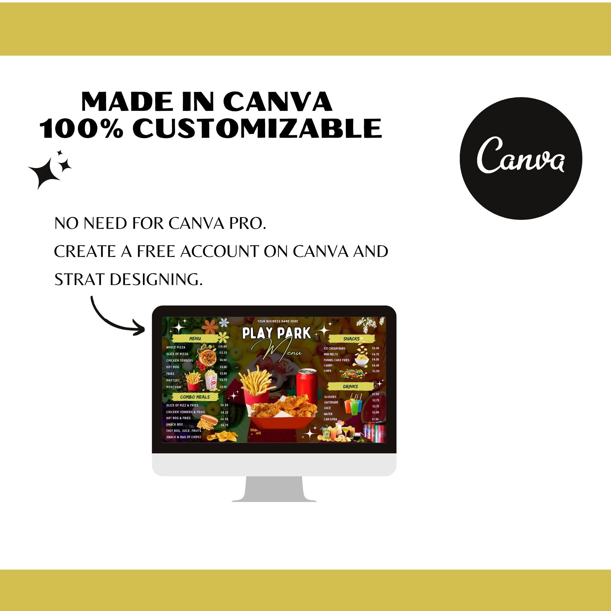 Park Menu Board, TV Digital Menu, Outdoor Digital Menu Board for ...