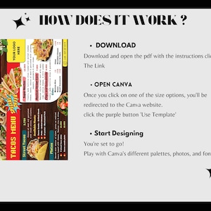 Taco Menu Board Template, Digital Menu Board, Restaurant Menu Board ...