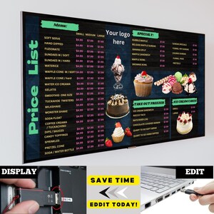 TV Menu Board, Modern Tv Menu Board, Digital Tv Menu, Take Out Freezer ...