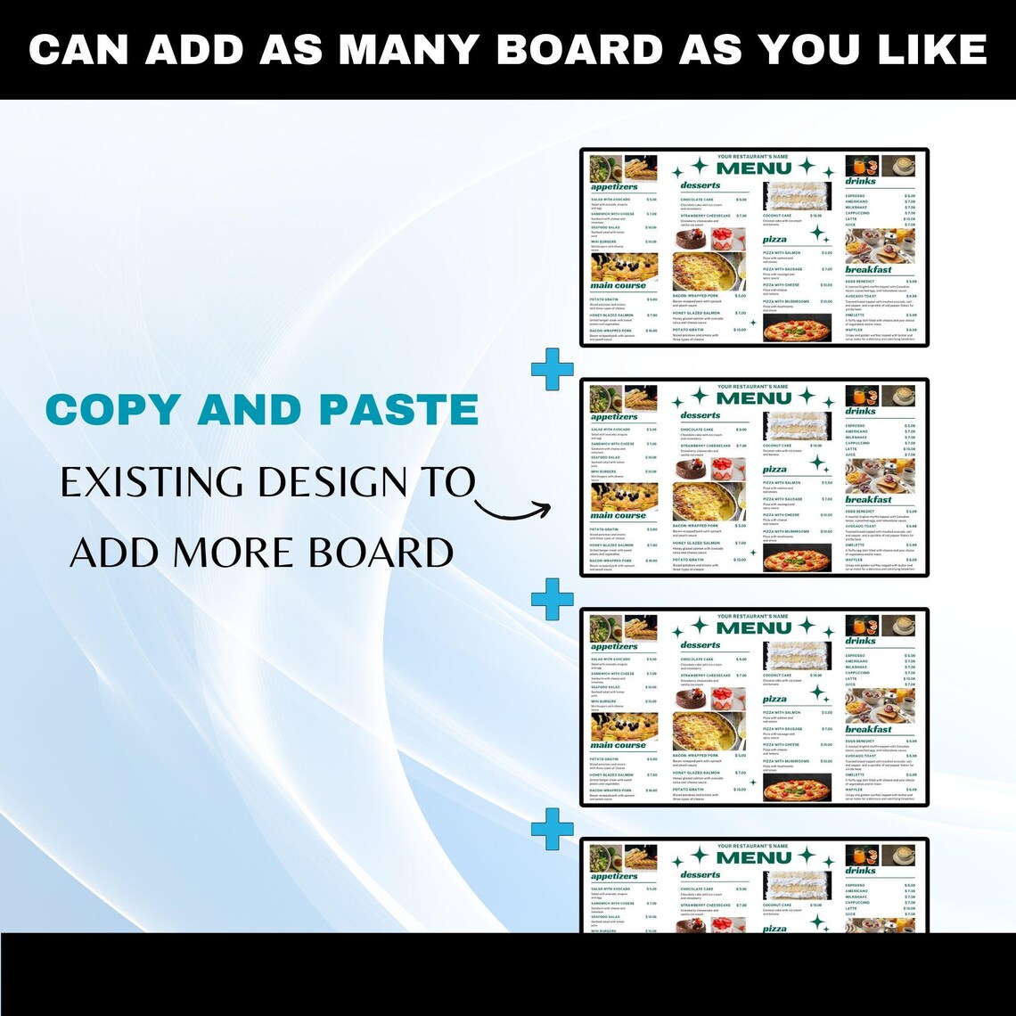 TV Menu Board for Restaurant, Restaurant Menu Display Screen, Digital ...