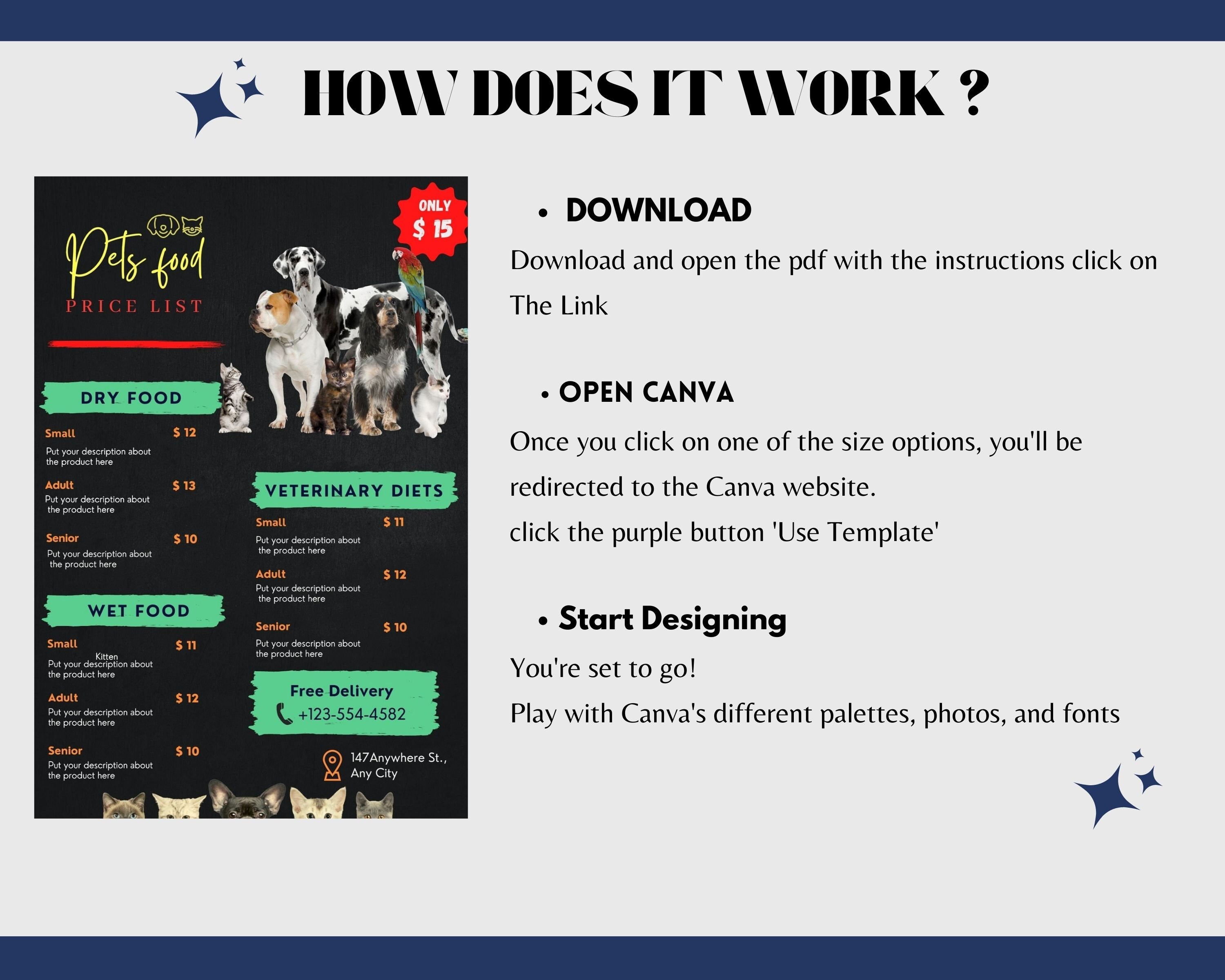 Pets Food Price List Template, Printable Price List, Pets Price List ...