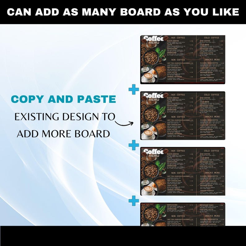 Coffee Shop TV Menu Board Template: Customizable Cafe Design (digital ...