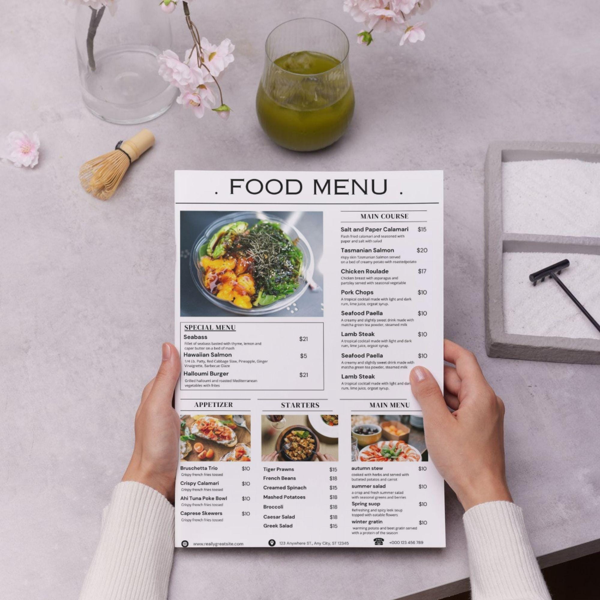 Restaurant Menu Bundle - 3 Editable A4 Food Menus | Digital Download ...