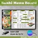Sushi Menu Board, Tv Menu Board, Sushi Menu Design Ideas, Sushi Shop ...