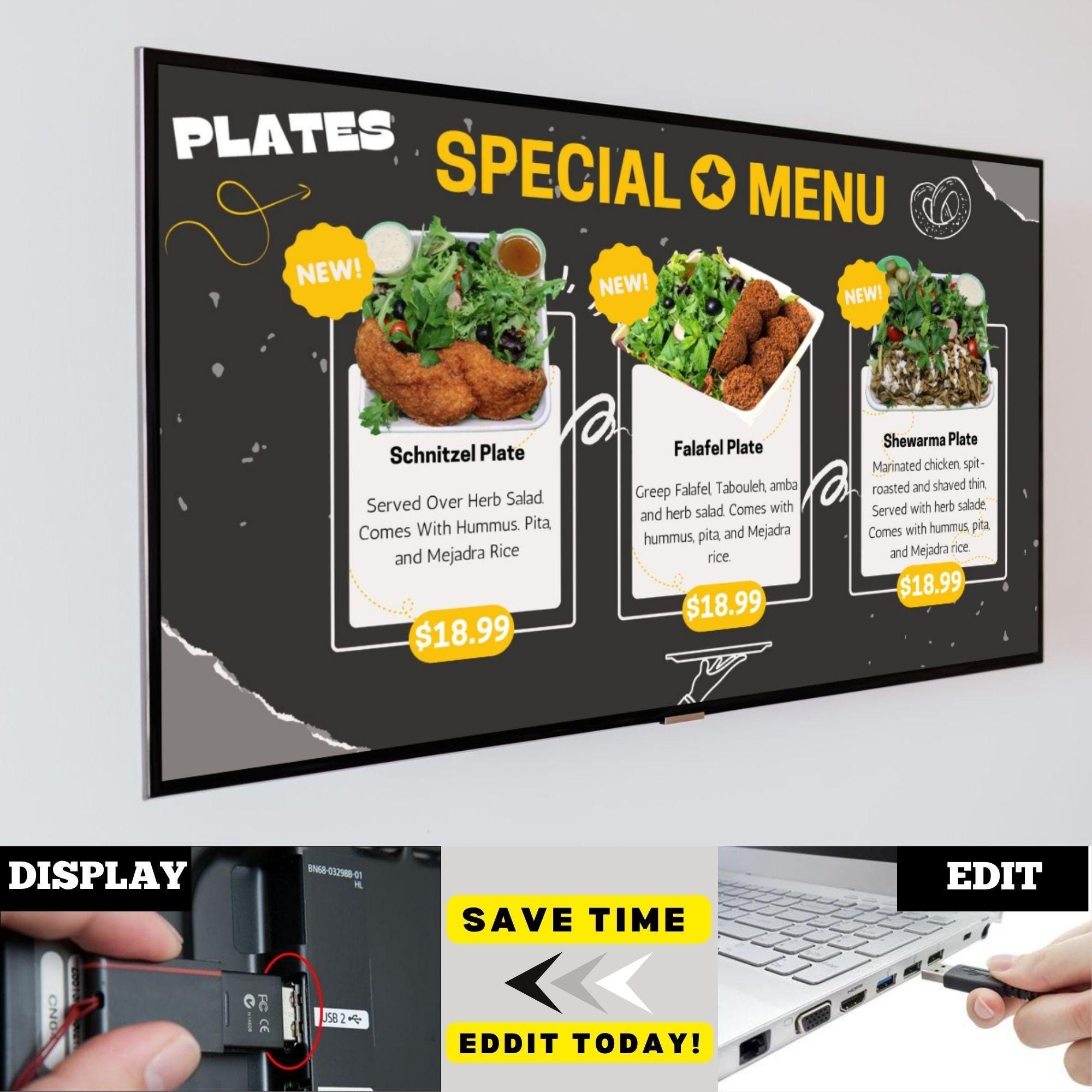 Menu Board Template, Restaurant Menu Board, Menu Board for Restaurant ...