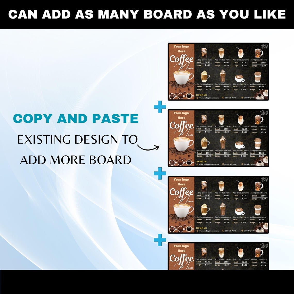 Easy DIY Digital Menu Board, Coffee Menu Board, Cafe Menu, Tv Menu ...