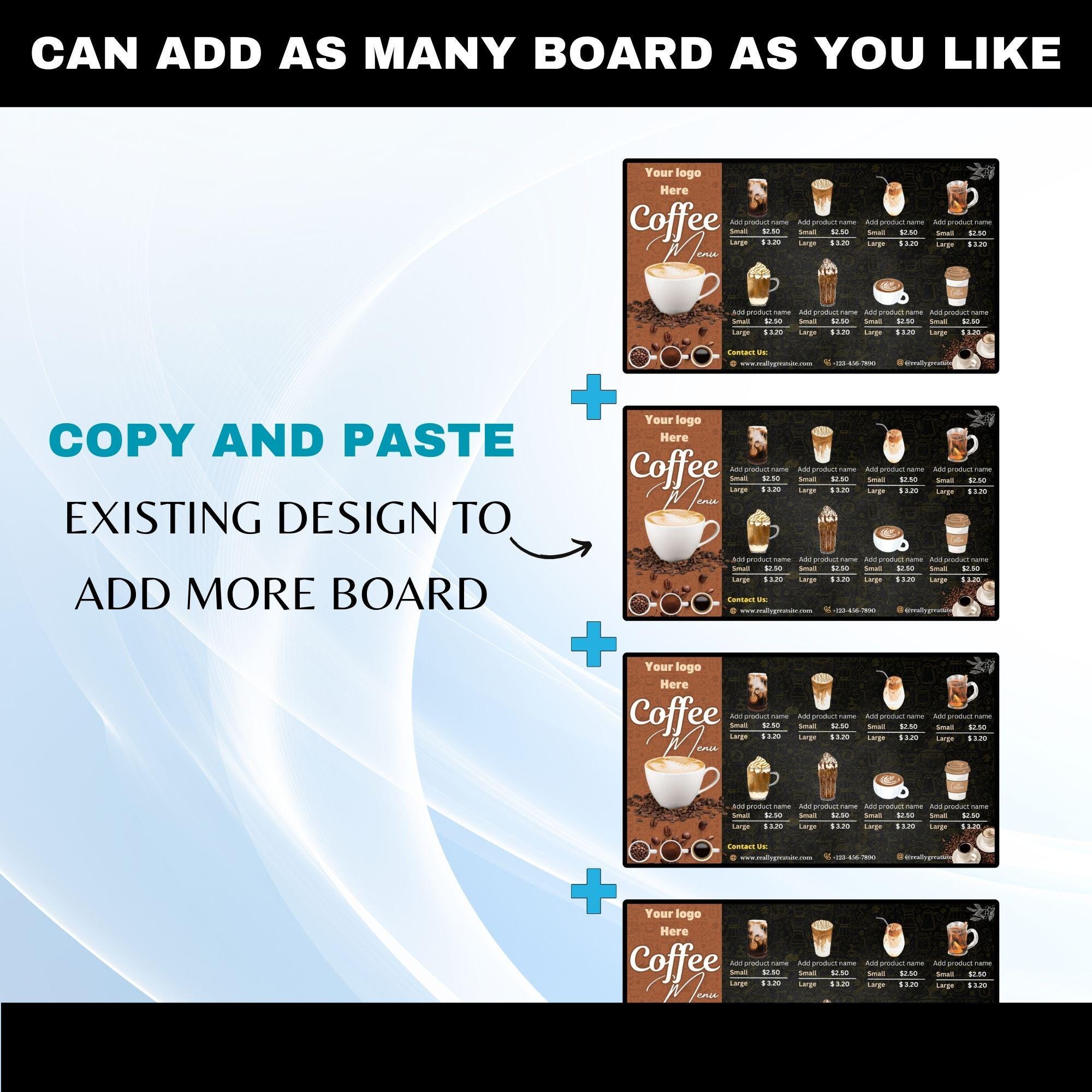 DIY Coffee Shop TV Menu Board Template (digital Download) - Etsy