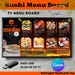 Sushi Menu Board Canva Template | Digital TV Display Design | Animated ...