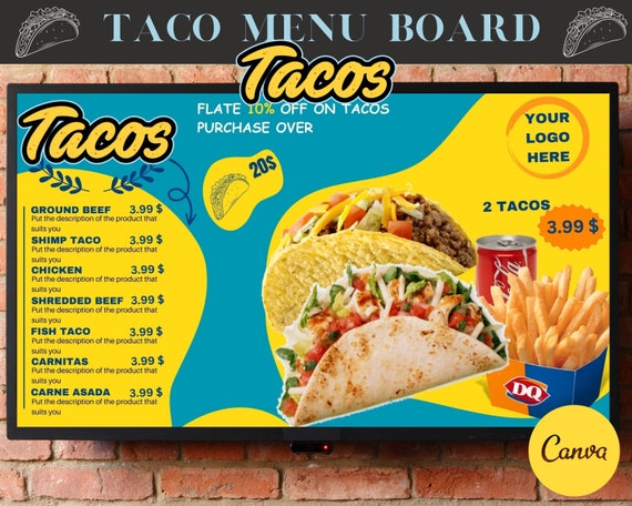 Taco Bell Menu Board