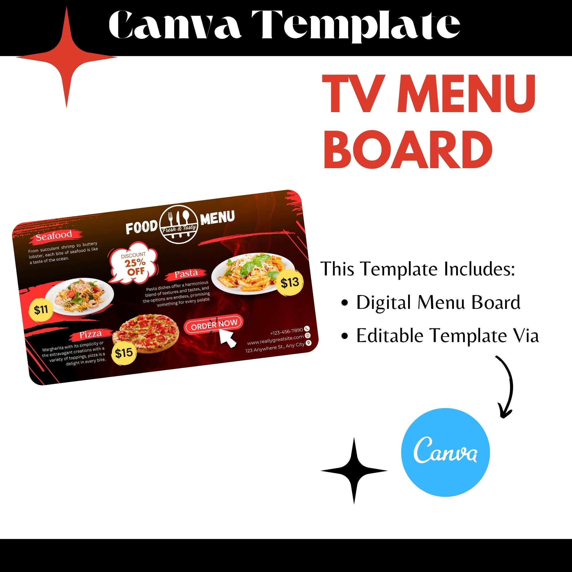 Animated Digital Menu Board, Modernize Your Restaurant's Menu Display ...