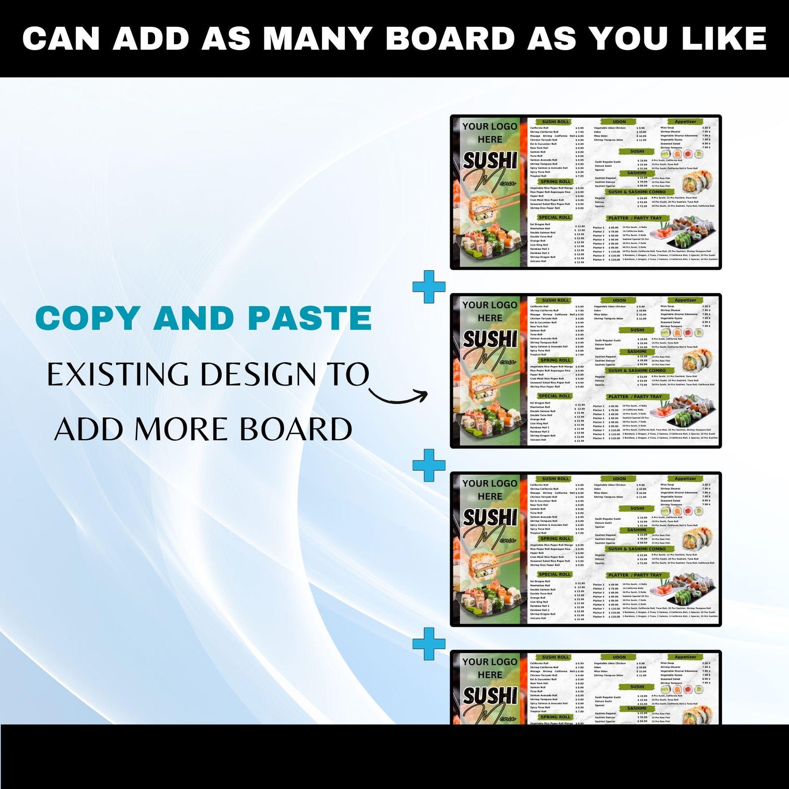 Sushi Menu Board, Tv Menu Board, Sushi Menu Design Ideas, Sushi Shop ...