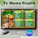 Restaurant TV Menu Board Template: Modern Design (canva Editable) - Etsy