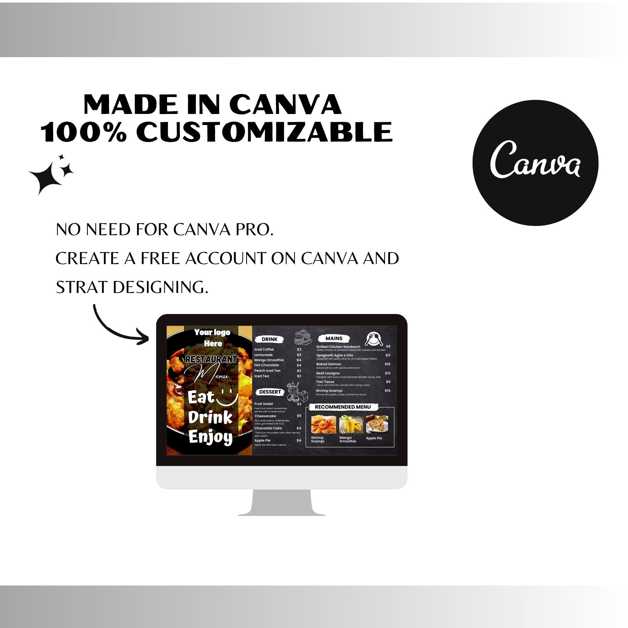 TV Menu Board for Restaurant, Restaurant Menu Display Screen, Digital ...