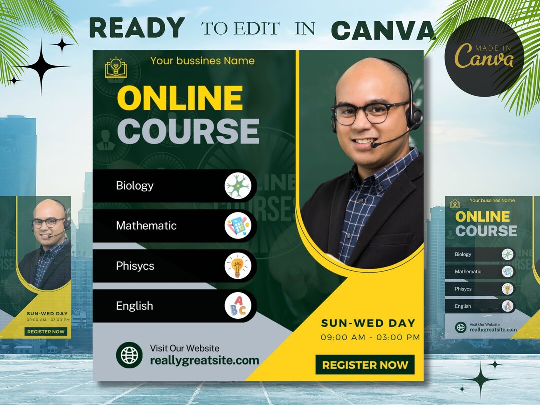 Online Course Flyer Online Course Marketing Templates Online - Etsy