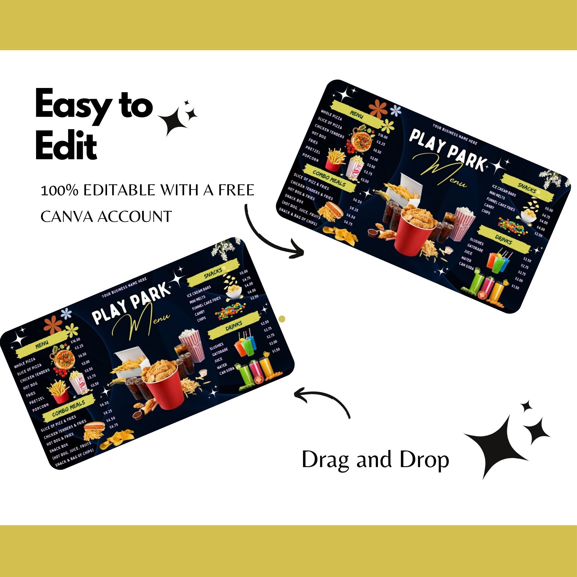 Play Park Menu Board, Tv Digital Menu, Outdoor Digital Menu Board for ...