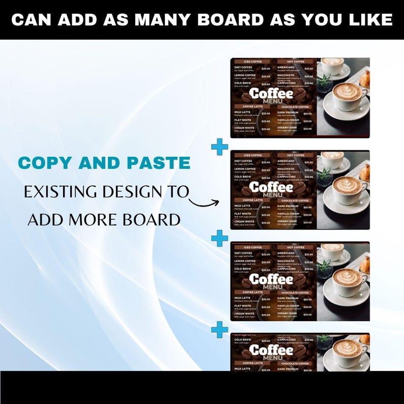 Digital Menu Board for Coffee Shops and Cafés Modern & Customizable, Tv ...
